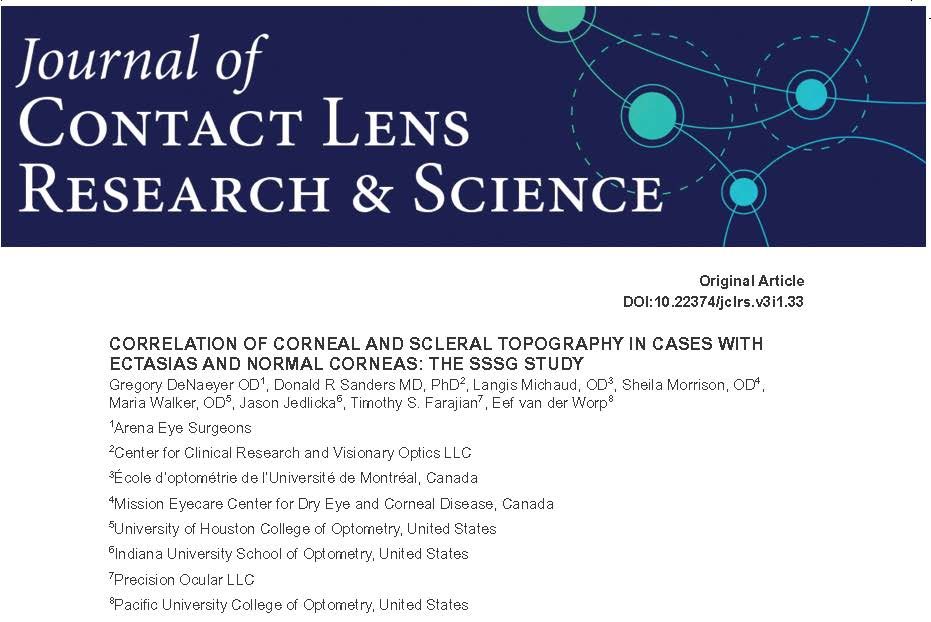Correlation of Corneal and Scleral Topography - Visionary Optics